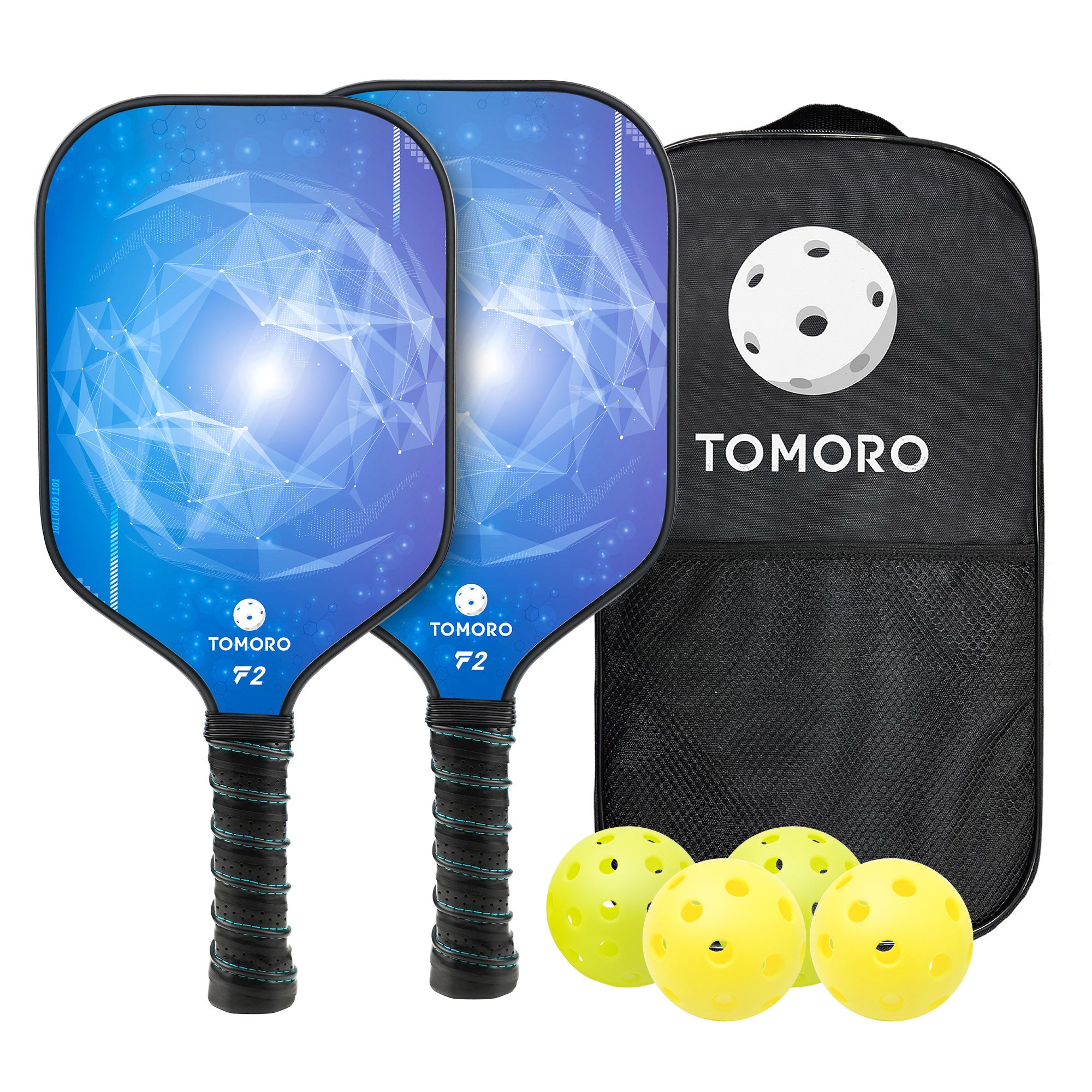 Galaxy Fiberglass Pickleball Paddle Set | TOMORO